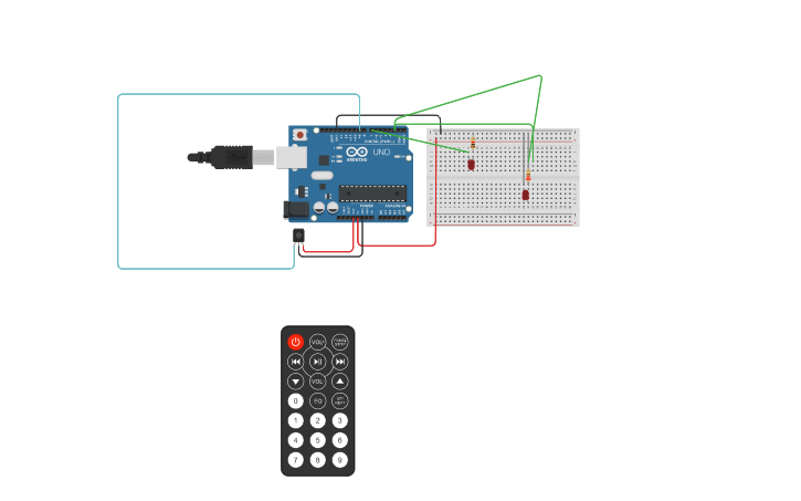 Circuit design IR Remote - Tinkercad