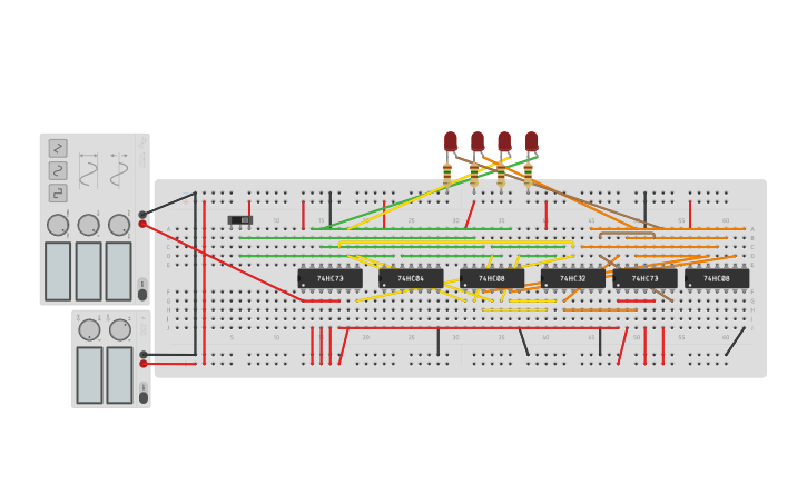 Circuit Design 4 Bit Synchronous Up Down Counter Tinkercad