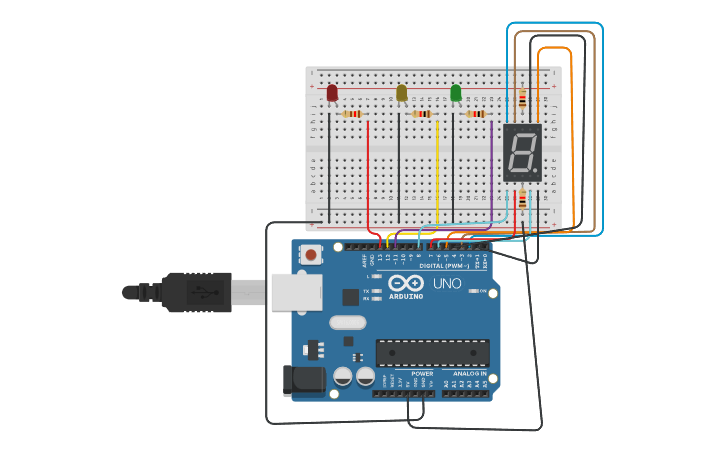 Circuit Design Semáforo Com Arduino Tinkercad 9876