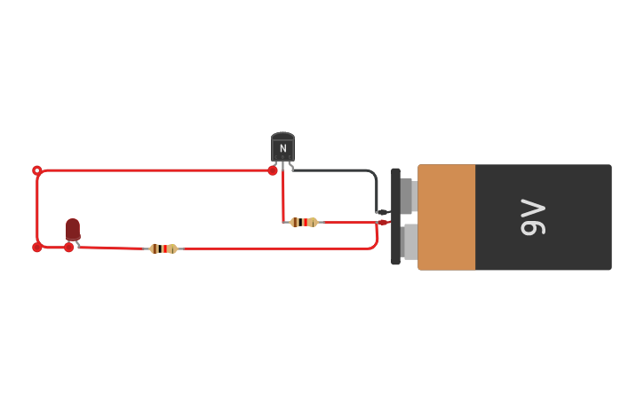 Circuit design transistor - Tinkercad