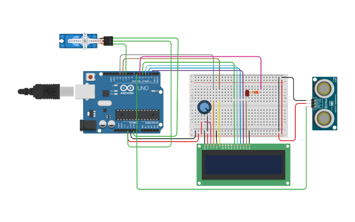 Circuit design Automatic Doors - Tinkercad