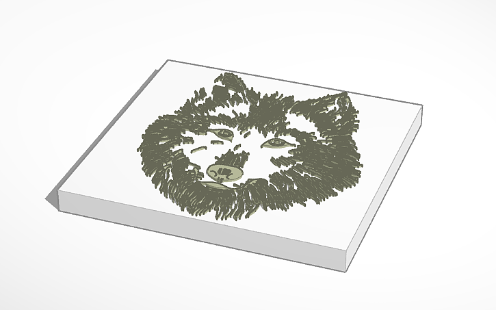 3D design wolf - Tinkercad