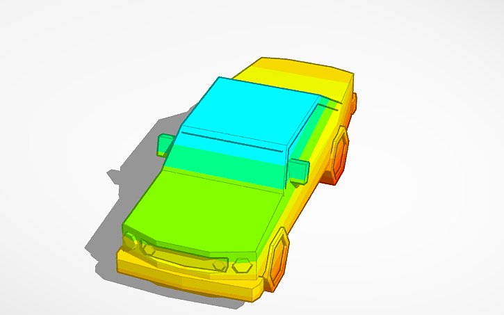 3D design Gradient Car - Tinkercad
