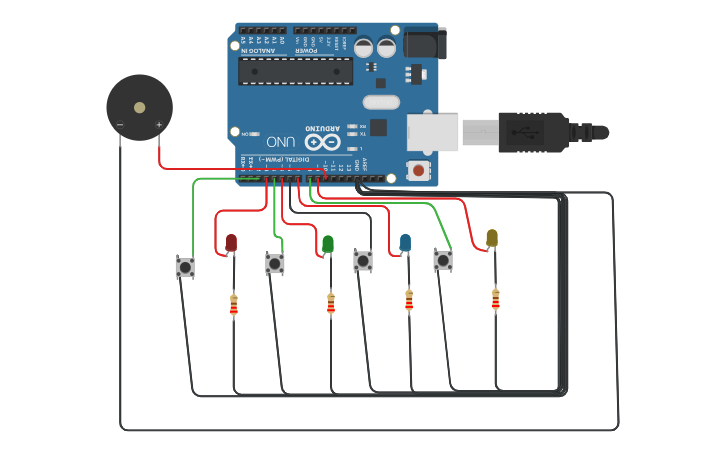 Circuit design Game Push Button Muhammad Iqbal Ridho - Tinkercad