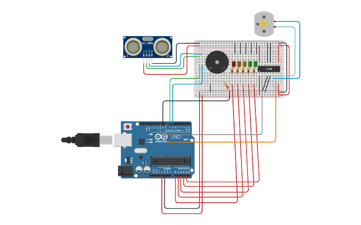 Circuit design UAS TEORI IOT A | Tinkercad