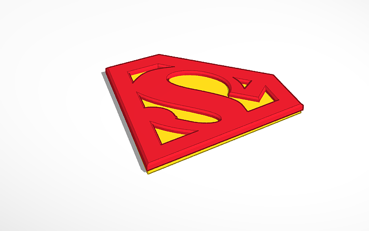 3D design superman - Tinkercad