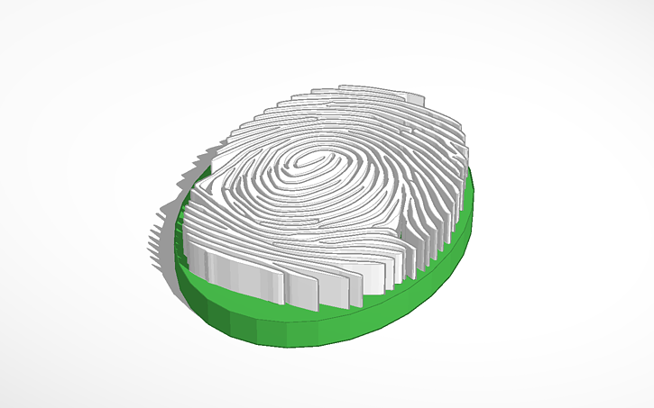 3D design Fingerprint - HS - Crime Scene Investigation - Tinkercad