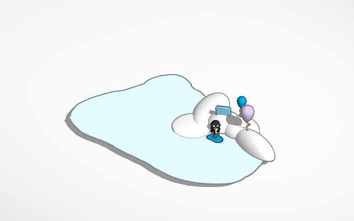 3D design 404 scene - Tinkercad