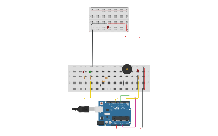 Circuit design alarme com ldr - Tinkercad