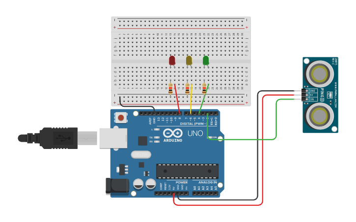 Circuit design Exam II Arquitecturas | Tinkercad