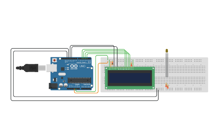 Circuit design Aplicación arduino que muestra nombre y una señal SOS ...