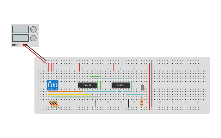 Circuit design Activity 2 - 3-BIT Majority 1 | Tinkercad Circuit design Activity 2 - 3-BIT Majority 1 | Tinkercad