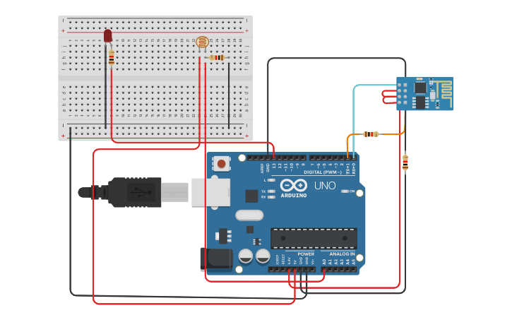 Circuit Design Wifi Module With Twitter Light Tinkercad