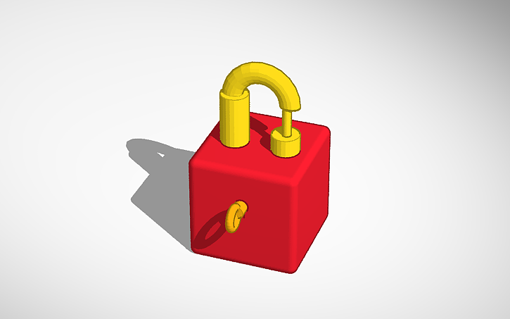 3D design Working lock in sim lab - Tinkercad