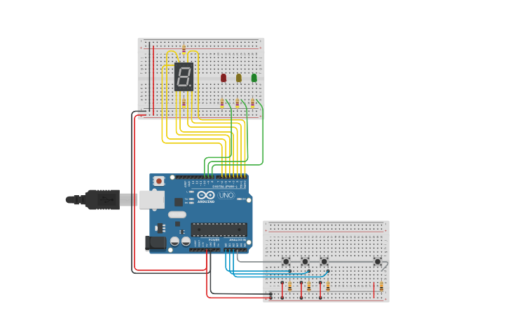 Circuit design distributore di bibite - Tinkercad