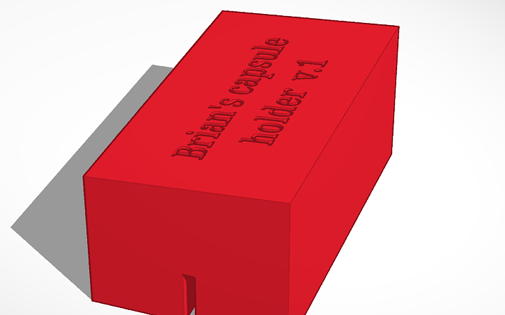 3d Design Capsule Holder V1 Tinkercad