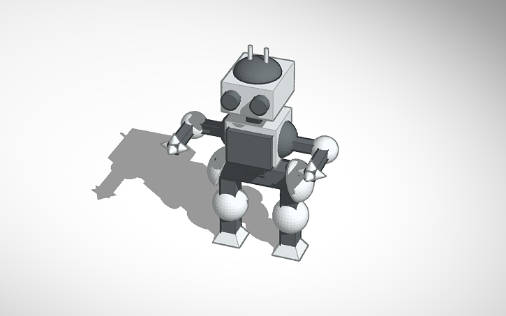 3D design Personal Service Bot (Alternate Design) - Tinkercad