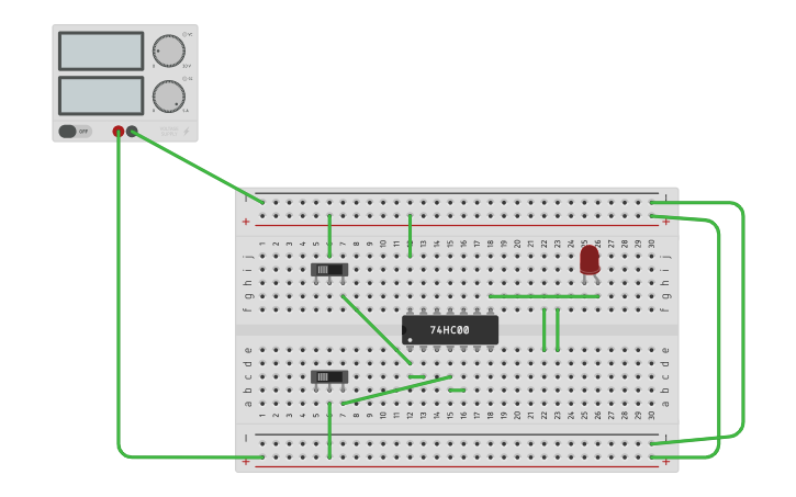 Circuit design OR gate universal | Tinkercad