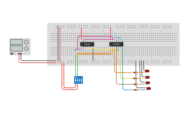 Circuit design Decoder - Tinkercad