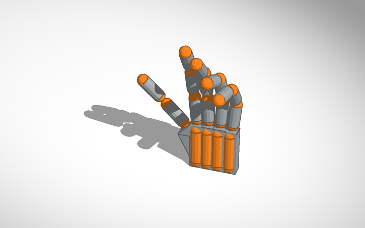 3D design Robotic Hand Project - Tinkercad