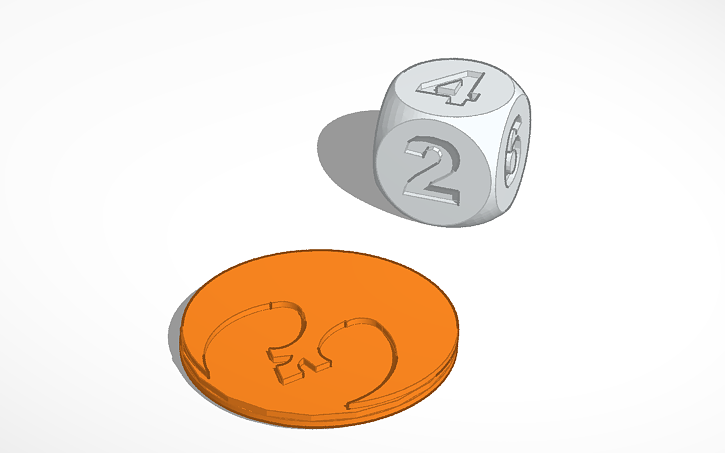 3d Design Coin And Die Tinkercad