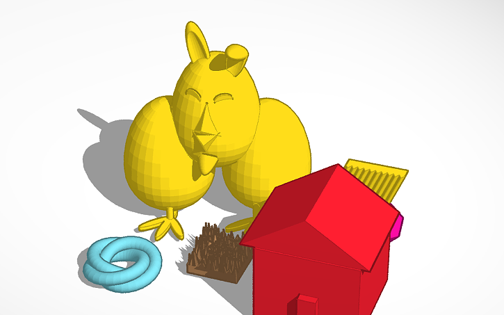 3D design House and Chicken | Tinkercad