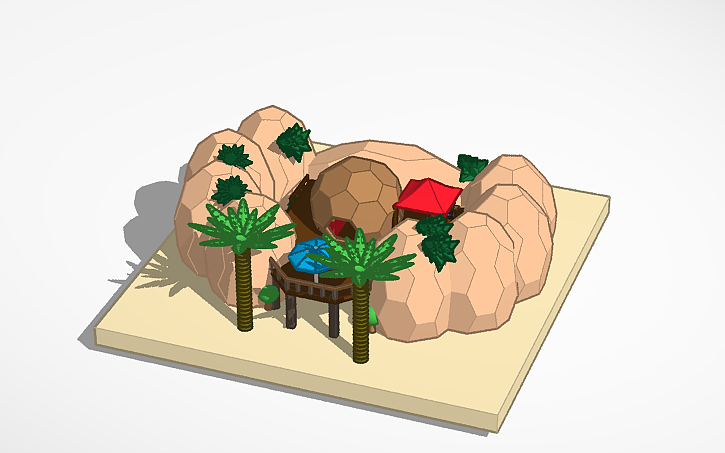 3D design Desert Cave Home - Tinkercad