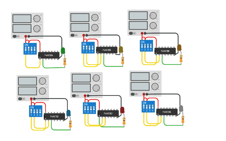 Circuit design 10. Digital Logic Gates - Tinkercad