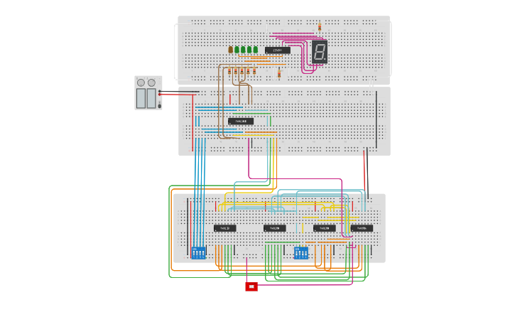 Circuit design Copy of multiplex 4 bit add sub - Tinkercad