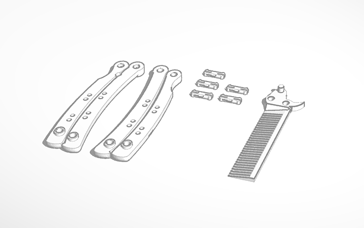 3D design Comb Butterfly 3 - Tinkercad