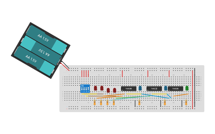 Circuit design circuito mixto - Tinkercad