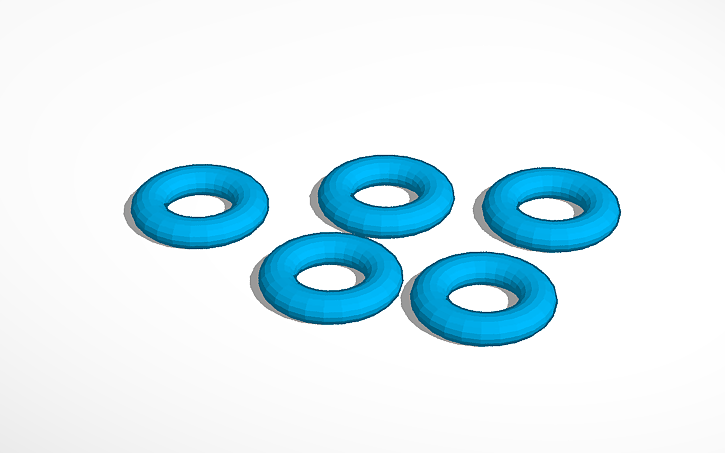3D design Ring toss rings - Tinkercad
