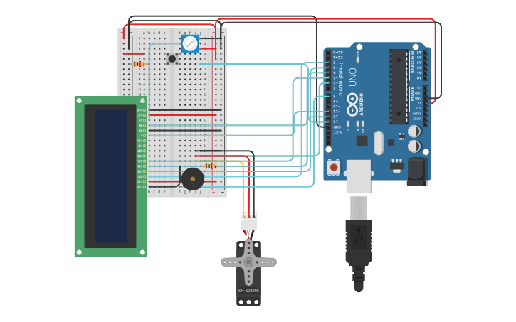 Circuit design Vending Machine - Tinkercad