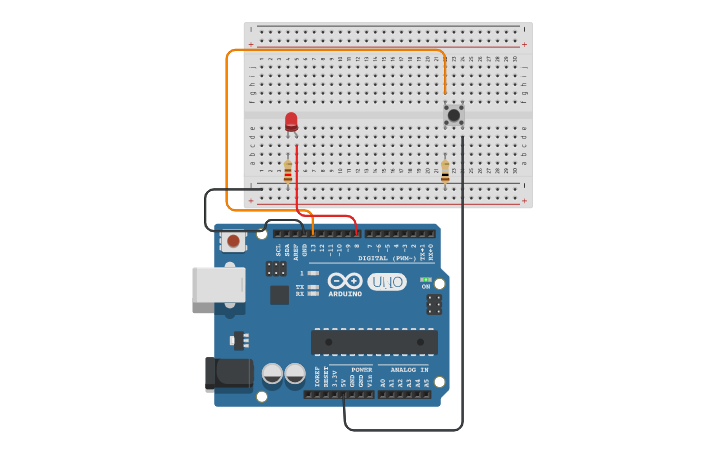 Circuit design código morse SOS | Tinkercad