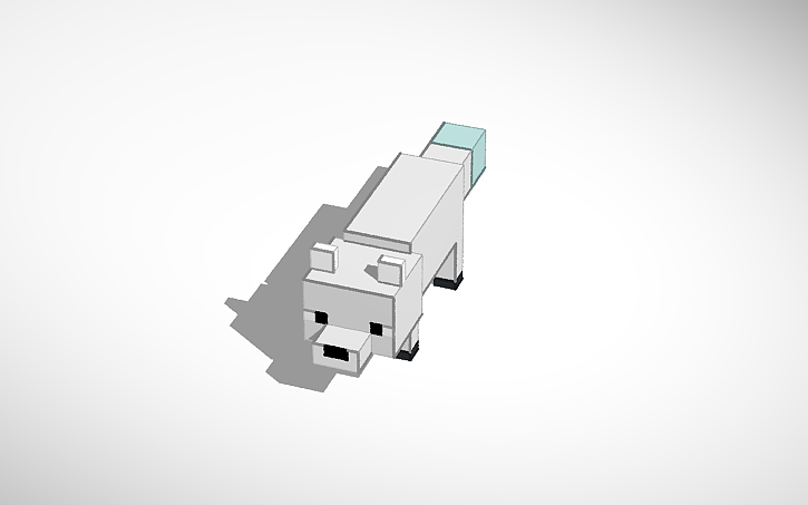 3D design Snowy Fox - Tinkercad