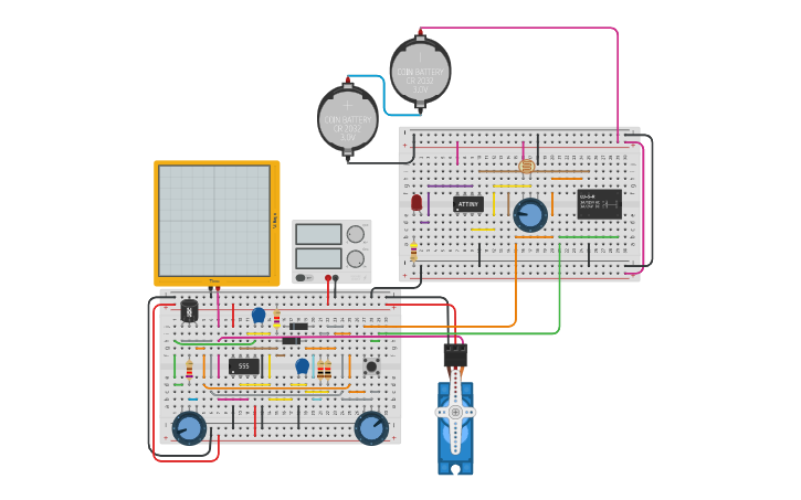 Circuit Design Sequence Servo Attiny 7 Tinkercad