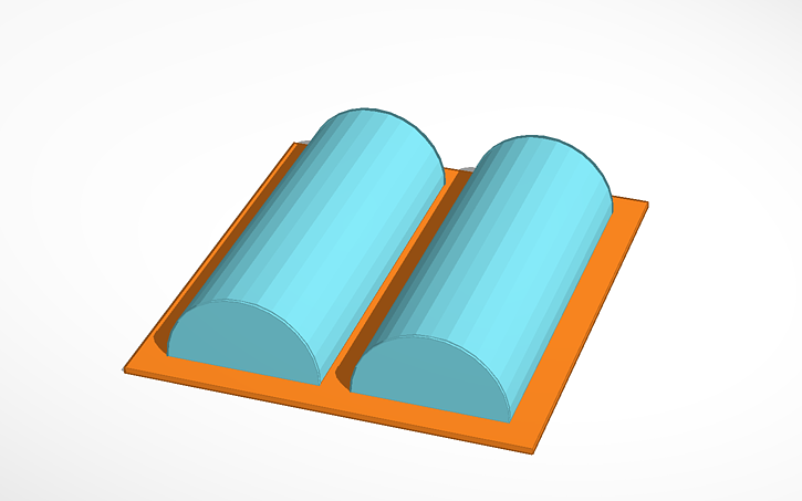 3D design half-tube-complete | Tinkercad