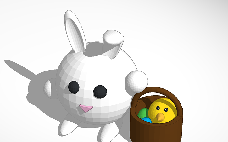 3D design easter bunny - Tinkercad