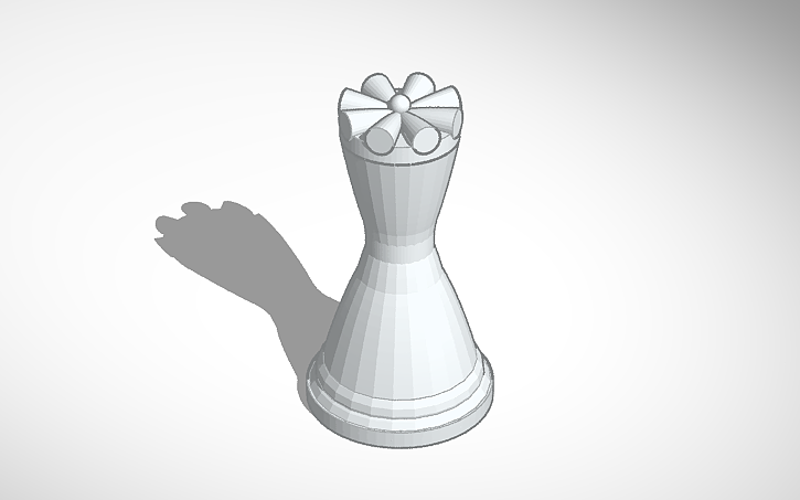 3D design Chess---Queen | Tinkercad