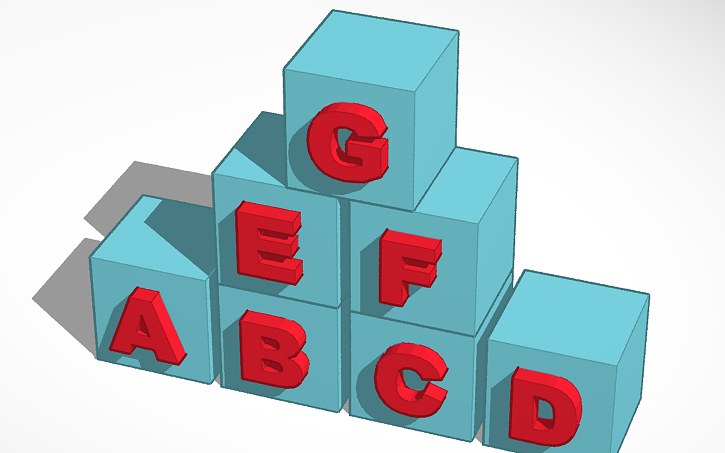 3D design Building Blocks Model - Tinkercad