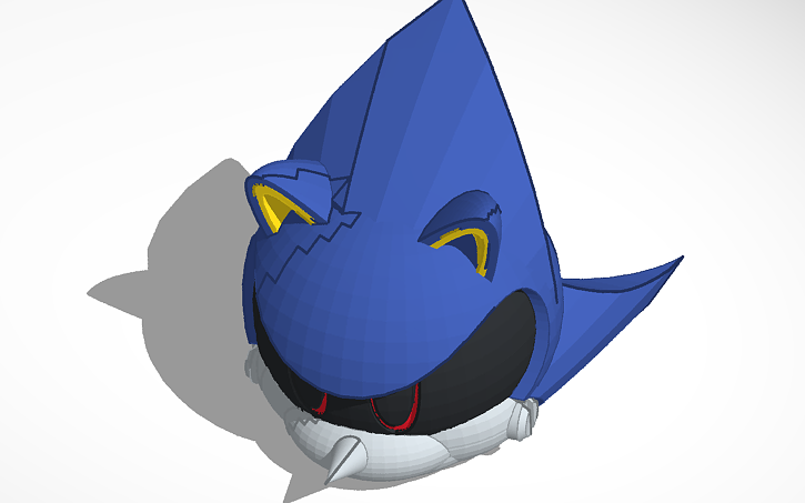 3D design Metal sonic lego Minifigure head - Tinkercad