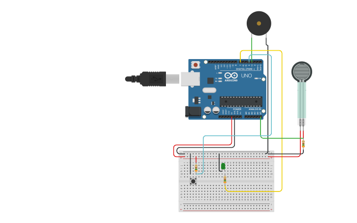 Circuit Design Mini Project สัญญาณกันขโมย Tinkercad