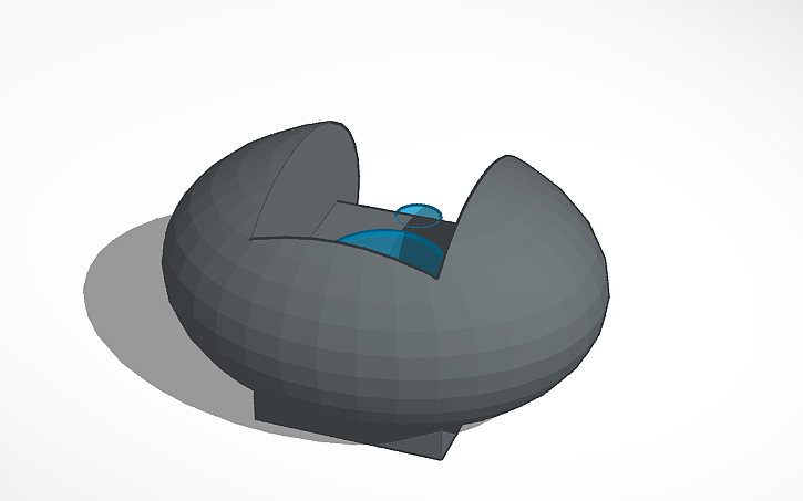 3D design spaceship (black dust skin) - Tinkercad