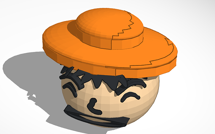3D design Luffy - Tinkercad