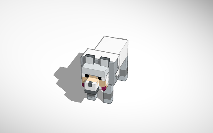 3D design Minecraft Wolf - Tinkercad