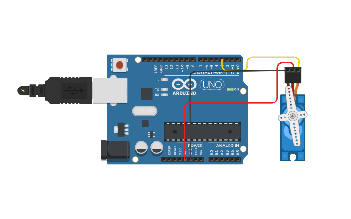 Circuit design SERVO MOTOR - Tinkercad