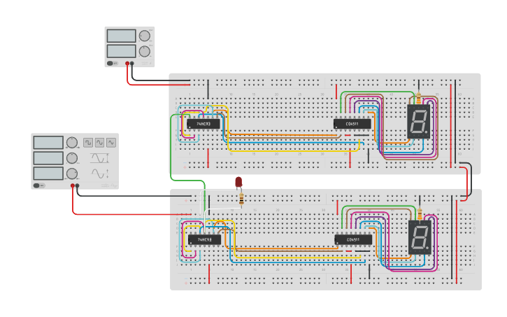 Circuit design Contador 0 a 99 - Tinkercad