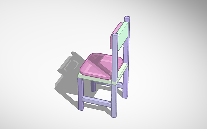 3D design 🪑504-34:-:A Simple chair3D - Tinkercad