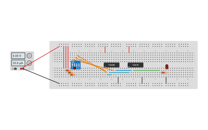 Circuit design AOI implementation - Tinkercad