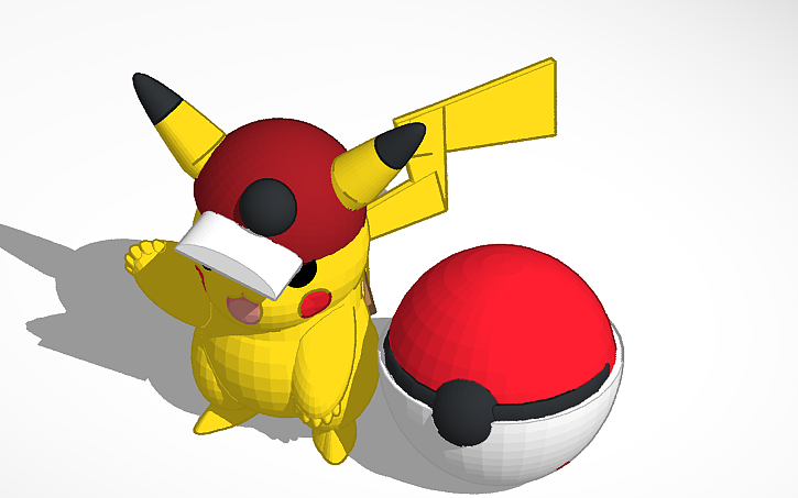 3D design My pikachu!!! - Tinkercad